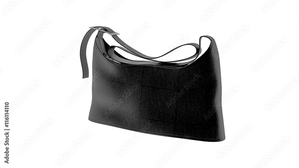 Women's purse, black leather handbag isolated on white background Stock Illustration | Adobe Stock