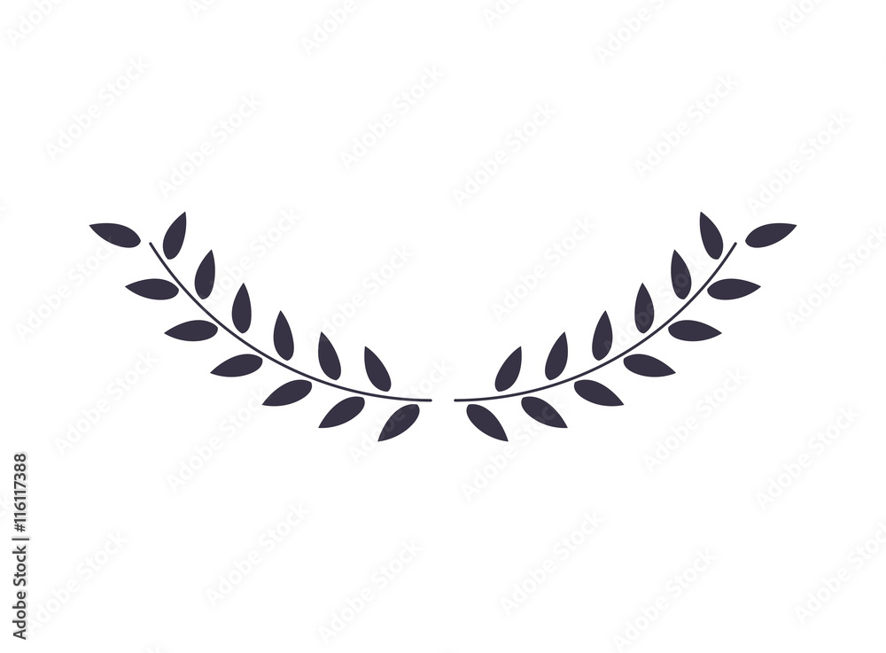 beautiful wreath isolated icon design, vector illustration graphic ...