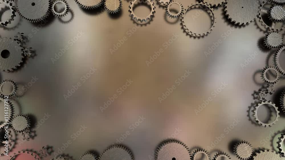 Gear cogs border rotating system gearbox watch mechanism 4K vídeo do ...