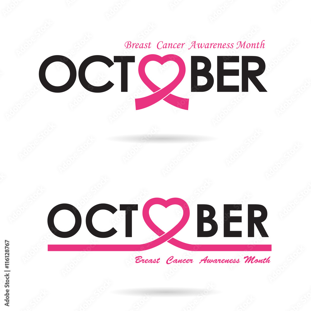 Breast cancer awareness logo design.Breast cancer awareness Stock ...