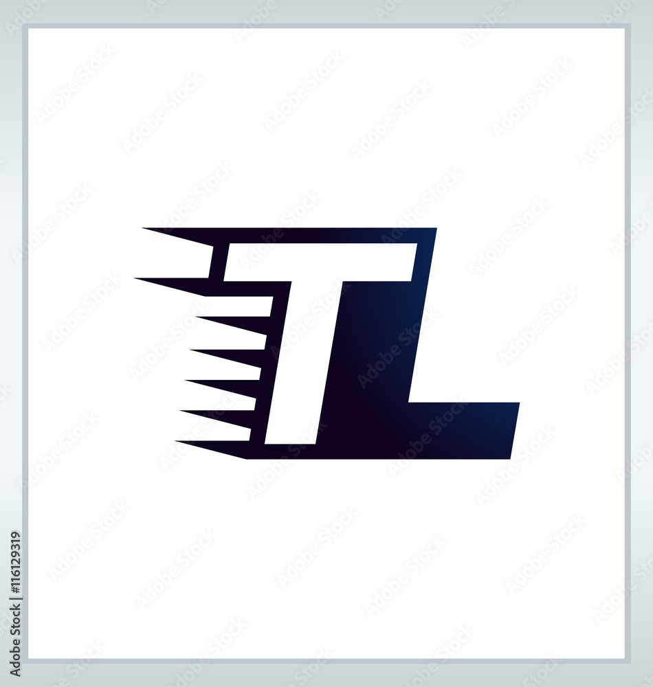 TL Two letter composition for initial, logo or signature Stock Vector ...