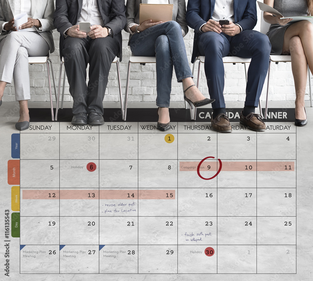 Calendar Planner Organization Management Remind Concept Stock Photo ...