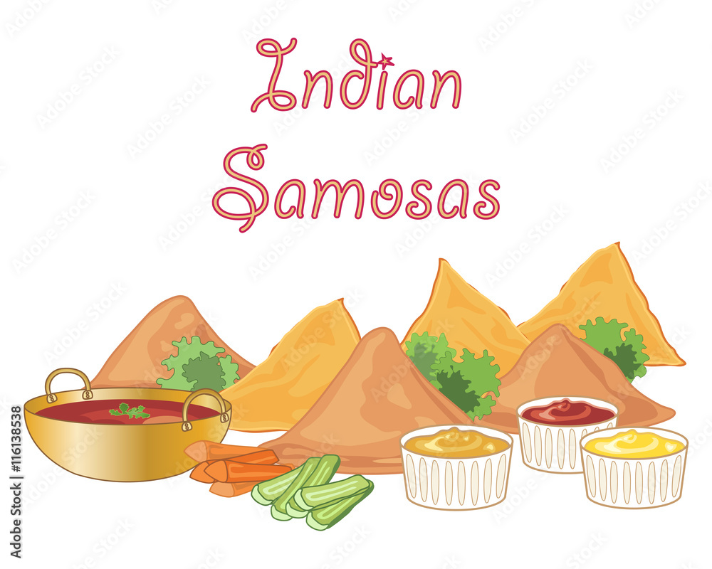 samosa snacks Stock Vector | Adobe Stock