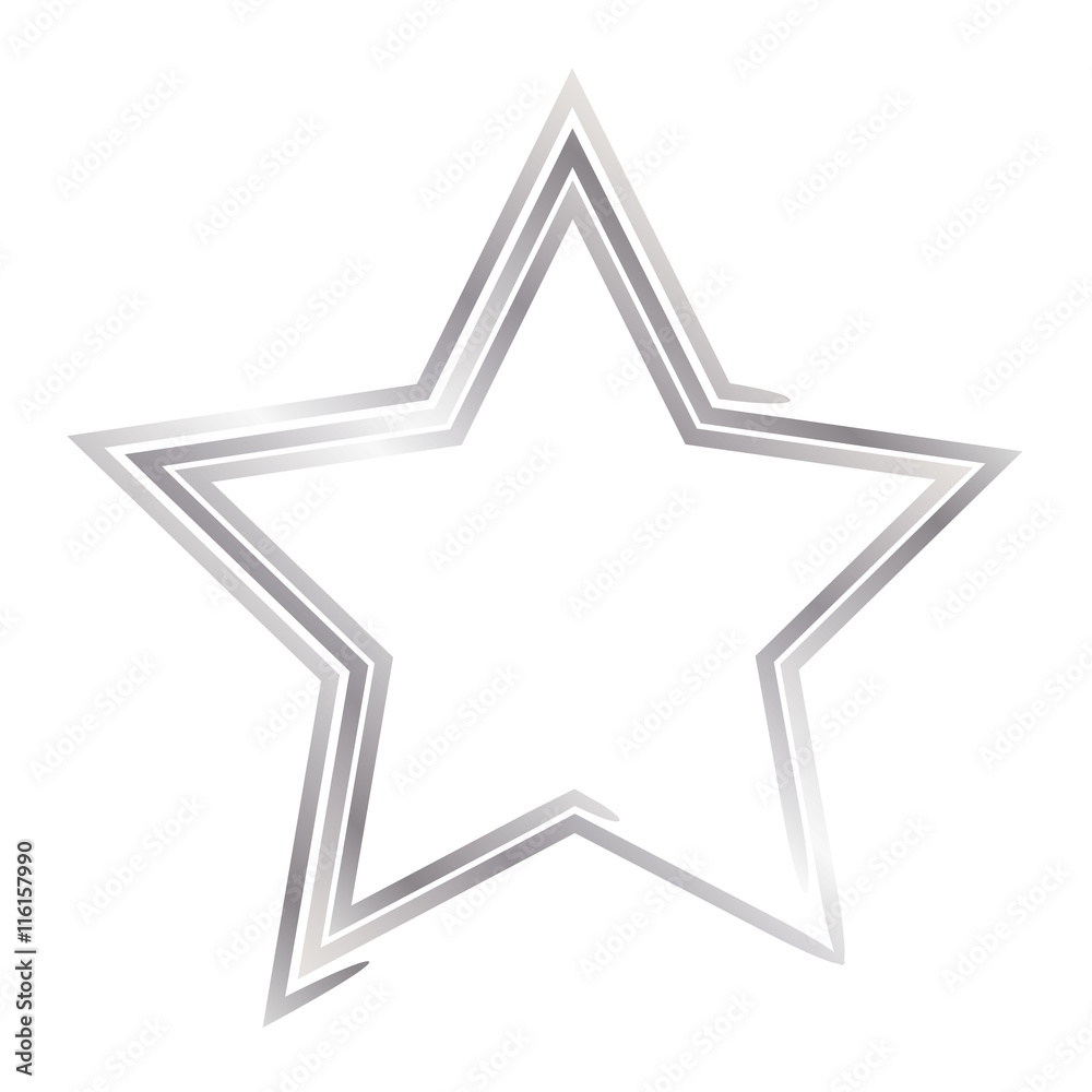 Silberner Stern - Dekoration für Weihnachten, Silvester, Neues Jahr ...