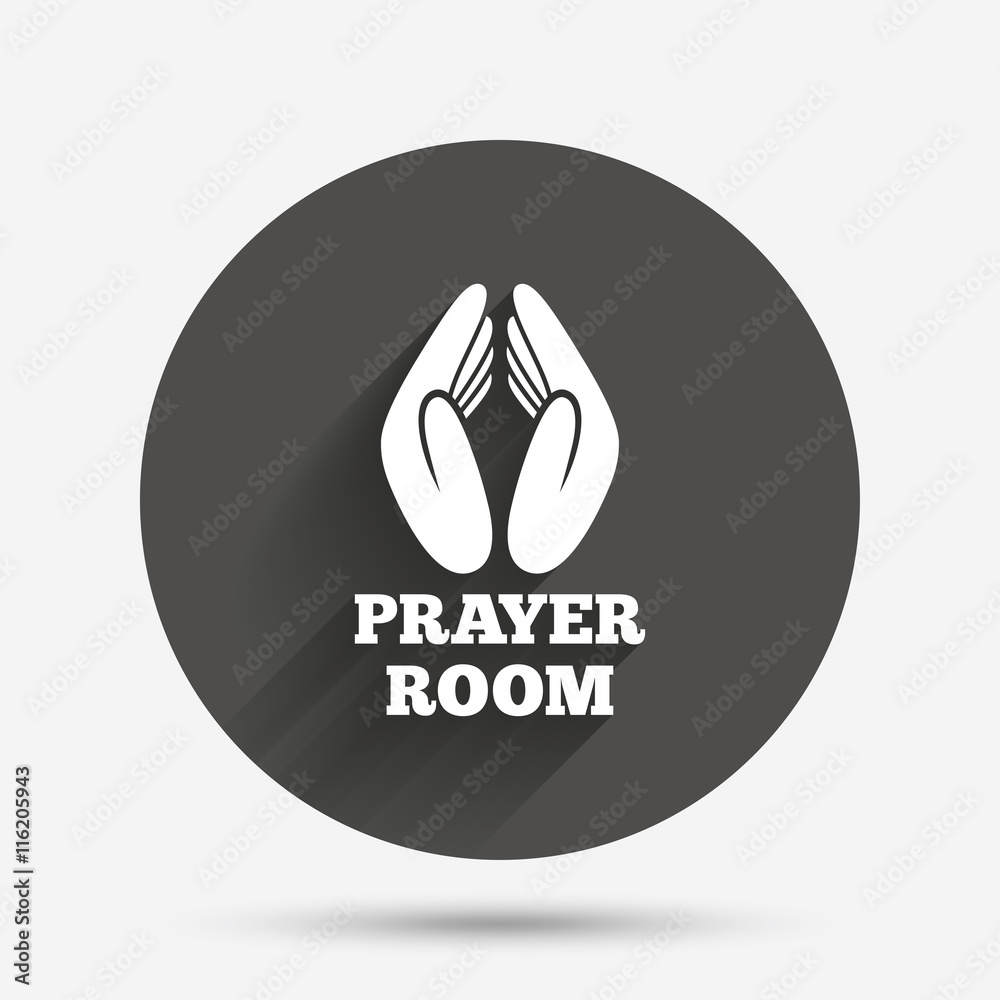 Prayer room sign icon. Religion priest symbol. Stock Vector | Adobe Stock