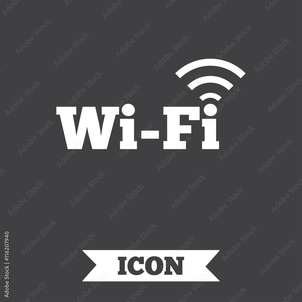 Free wifi sign. Wifi symbol. Wireless Network. Stock Vector | Adobe Stock