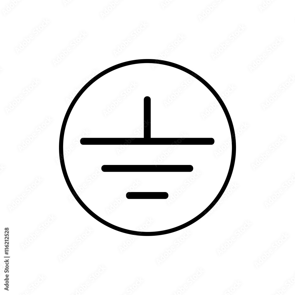 Electrical grounding icon Stock Vector | Adobe Stock