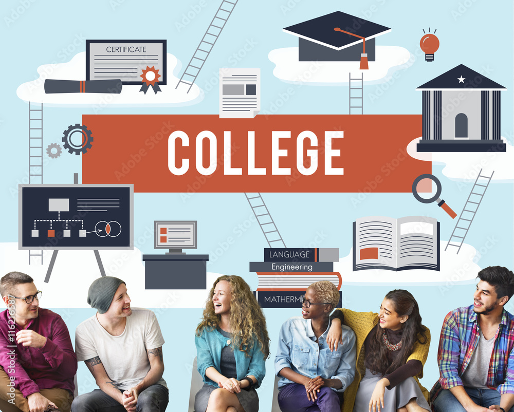 Collage Academic Education Institution Concept Stock Photo | Adobe Stock