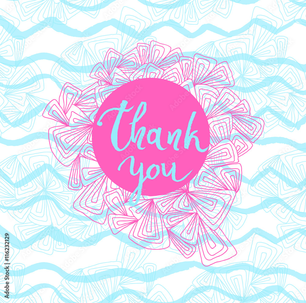 Thank you message, tank you text. Vector illustration. Stock Vector ...