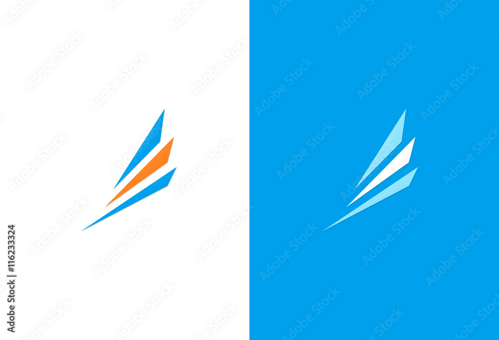 shape fly speed business logo Stock Vector | Adobe Stock