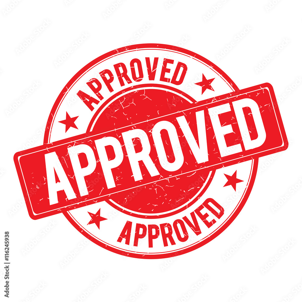Approved Stamp Icon Sign Vector. Stock Vector | Adobe Stock