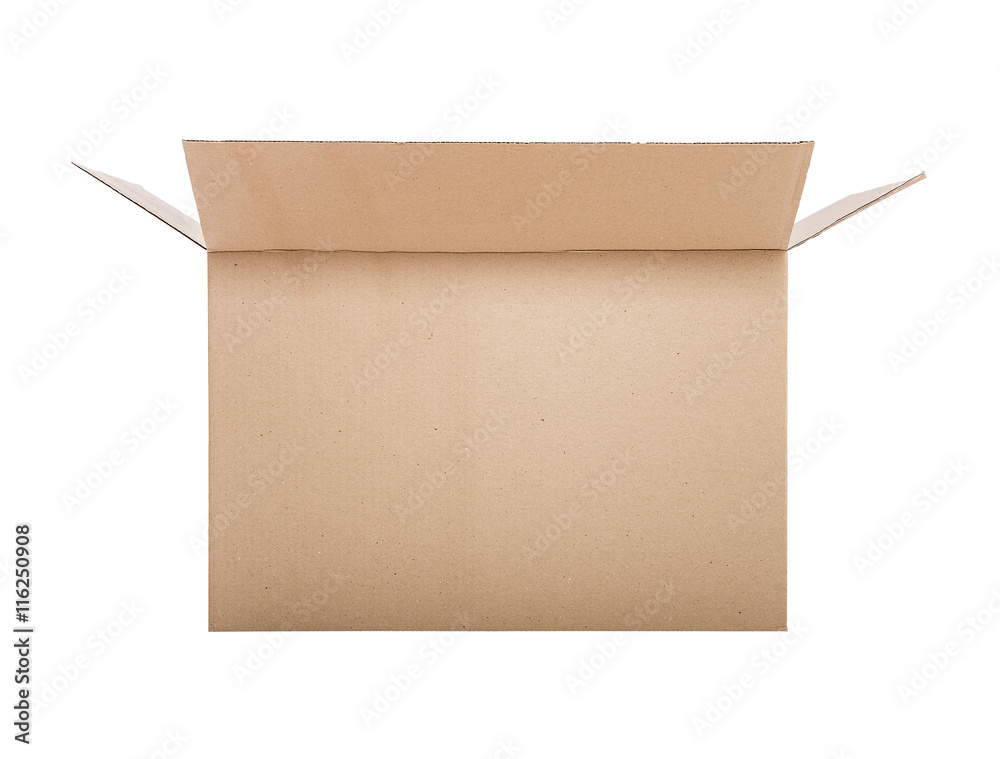 Opened cardboard box. Stock Photo | Adobe Stock