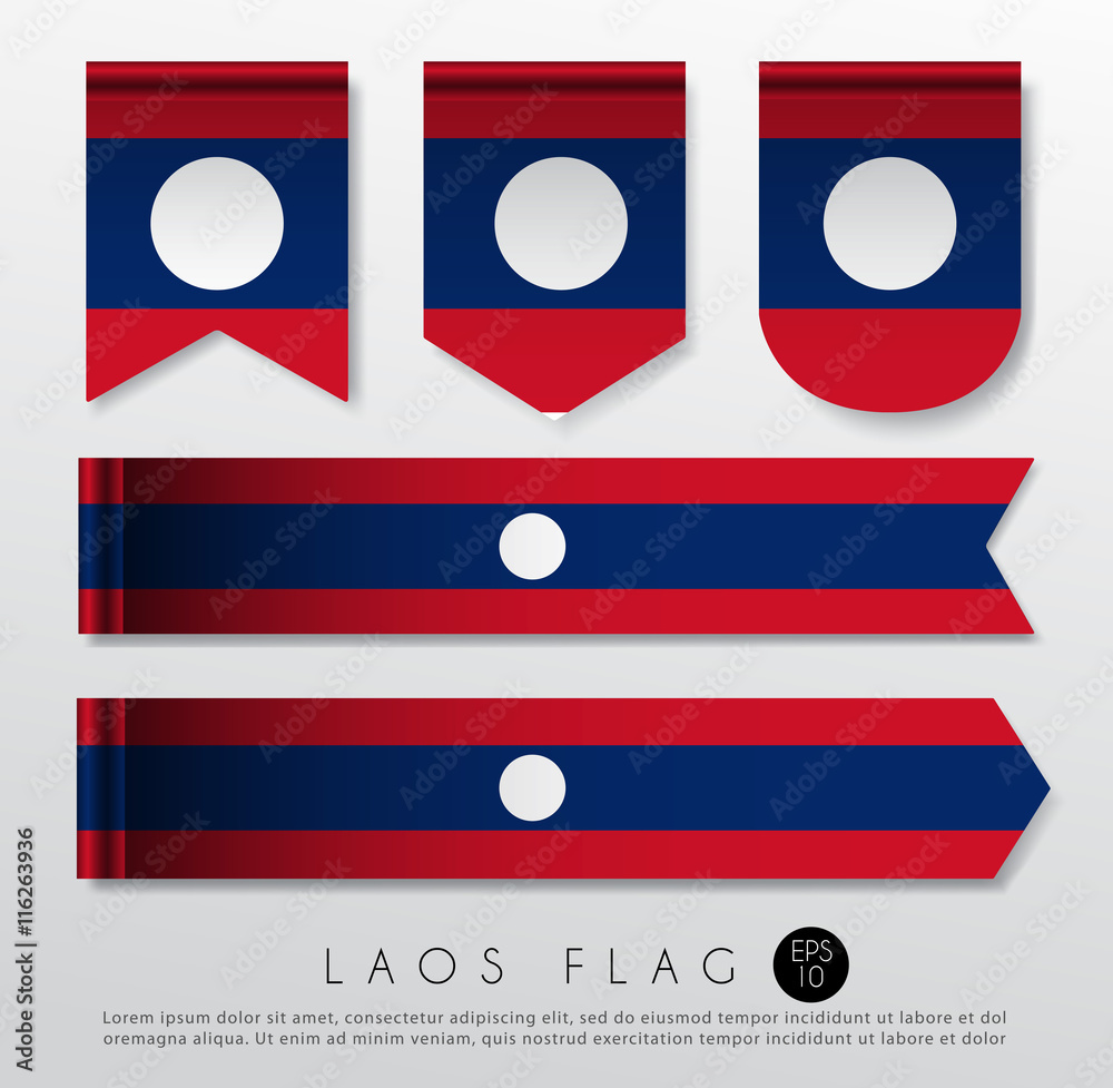 Set Of World Flag Ribbon Template : Vector Illustration Stock Vector ...