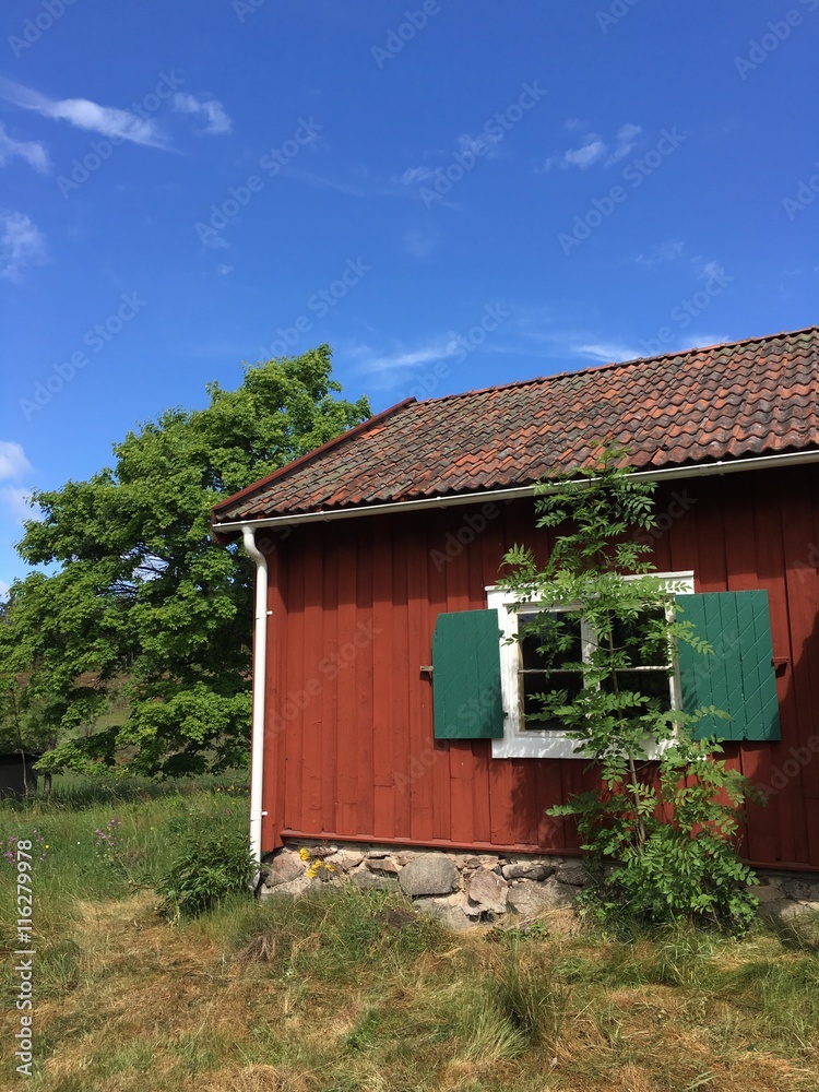 Traditional Swedish House Stock Photo | Adobe Stock
