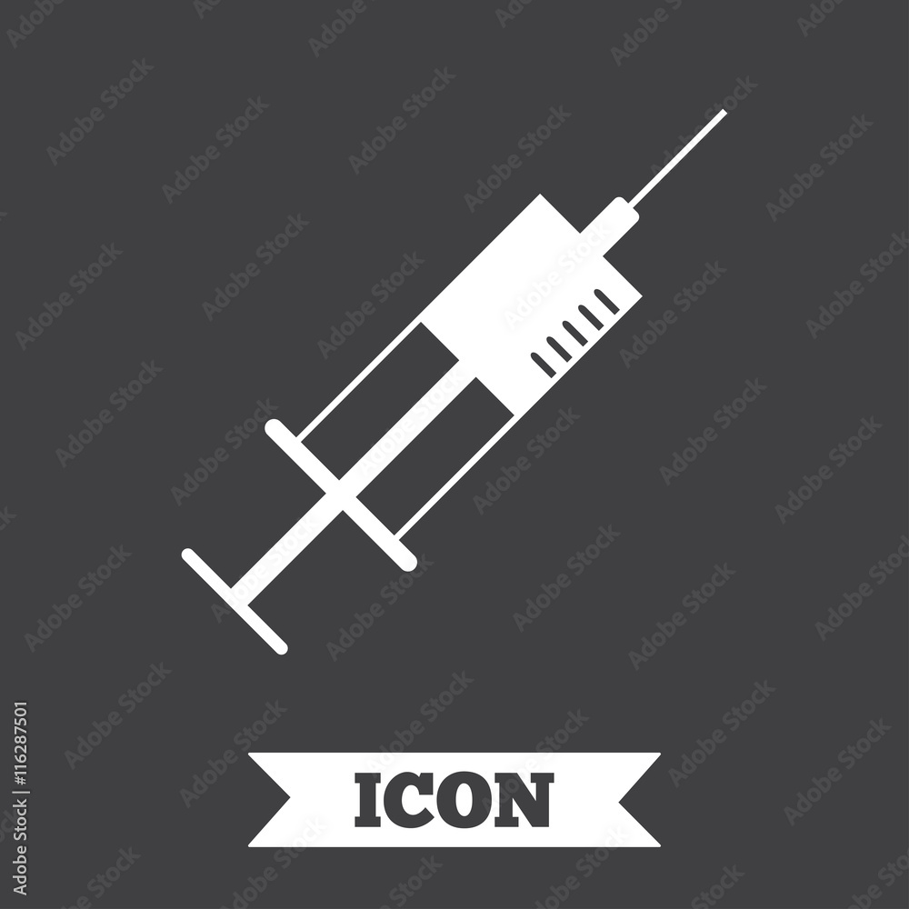Syringe sign icon. Medicine symbol. Stock Vector | Adobe Stock