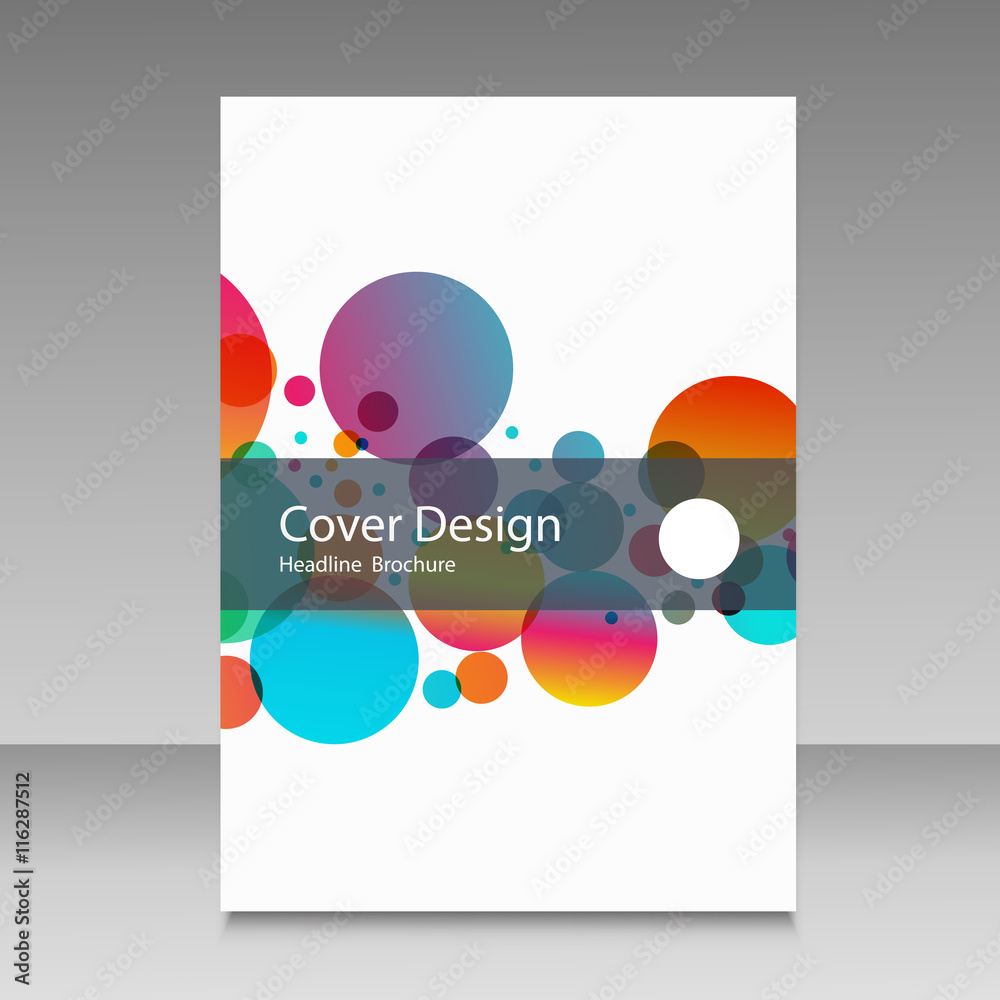 Abstract color circles. Cover design template Stock Vector | Adobe Stock