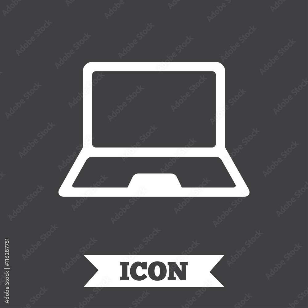 Laptop sign icon. Notebook pc symbol. Stock Vector | Adobe Stock