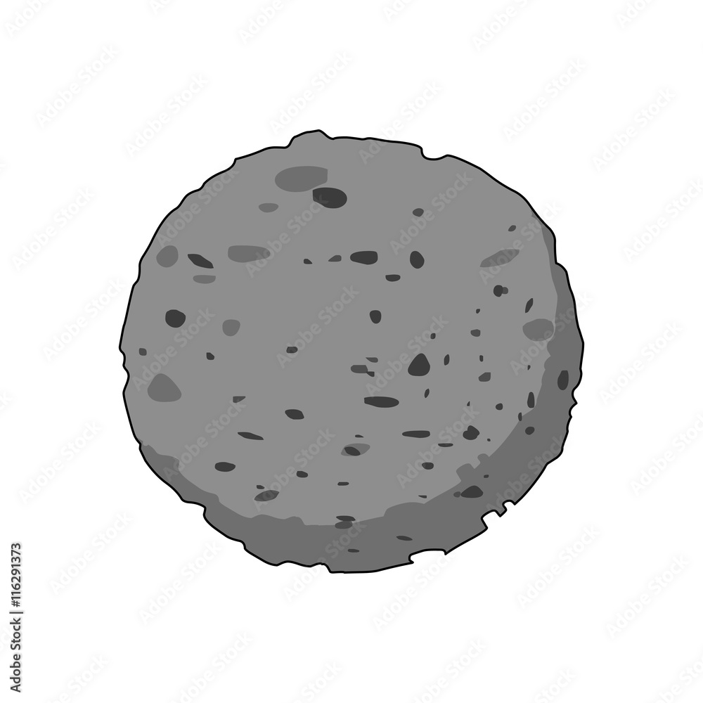 The Grey Moon Cartoon Stock Vector | Adobe Stock
