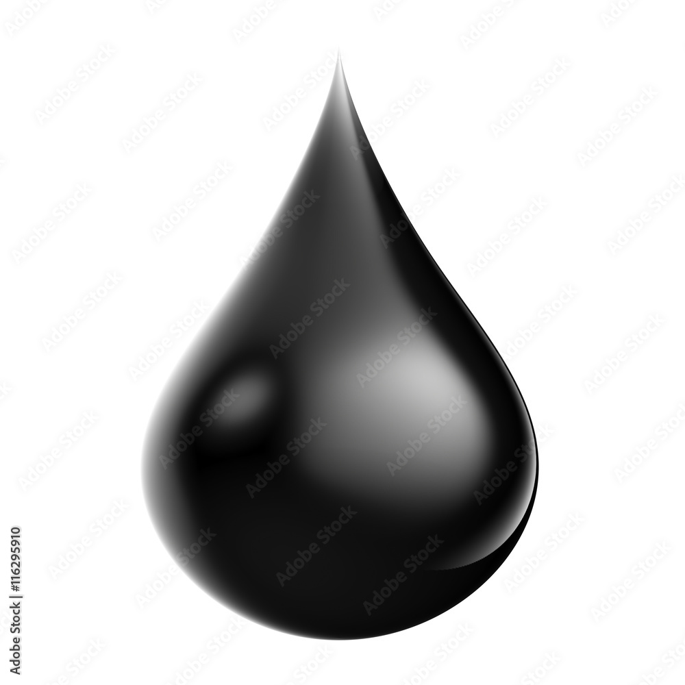 droplet of crude oil on white background Stock Illustration | Adobe Stock