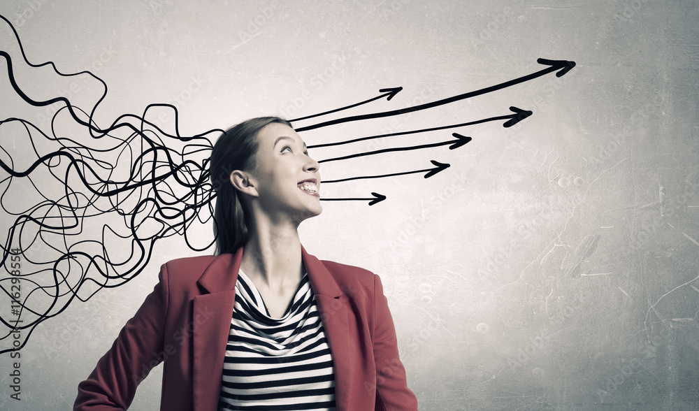 These thoughts in my head . Mixed media Stock-Foto | Adobe Stock