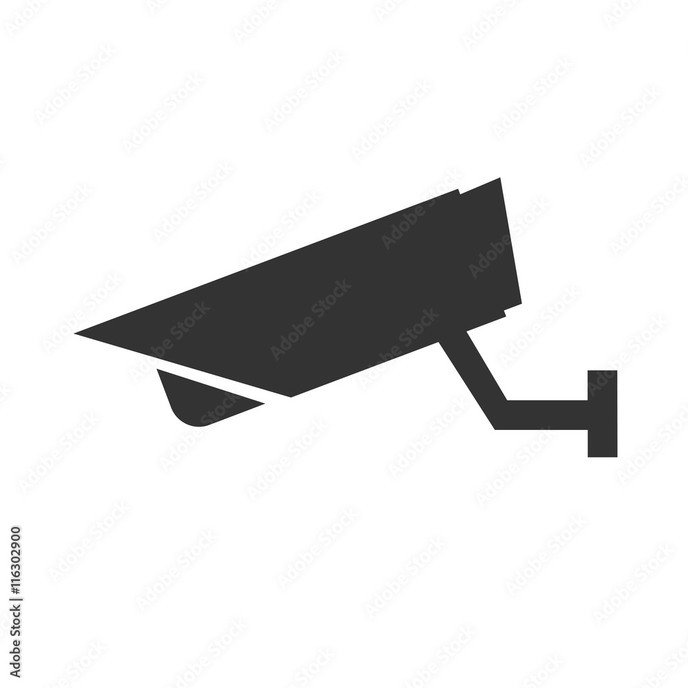 Video surveillance icon. Simple flat logo of video surveillance eclipse ...