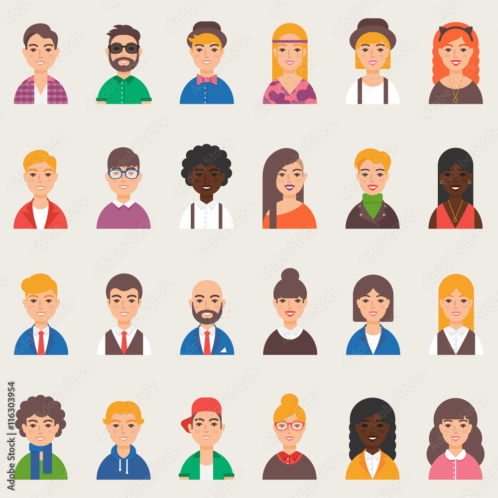 Set of vector avatars Stock Vector | Adobe Stock