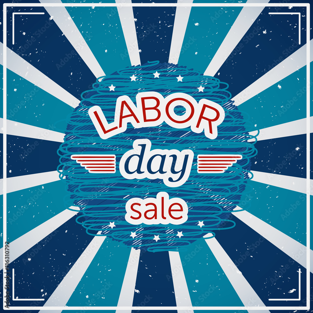 Labor day sale. Typography poster on grunge background. Concept design ...
