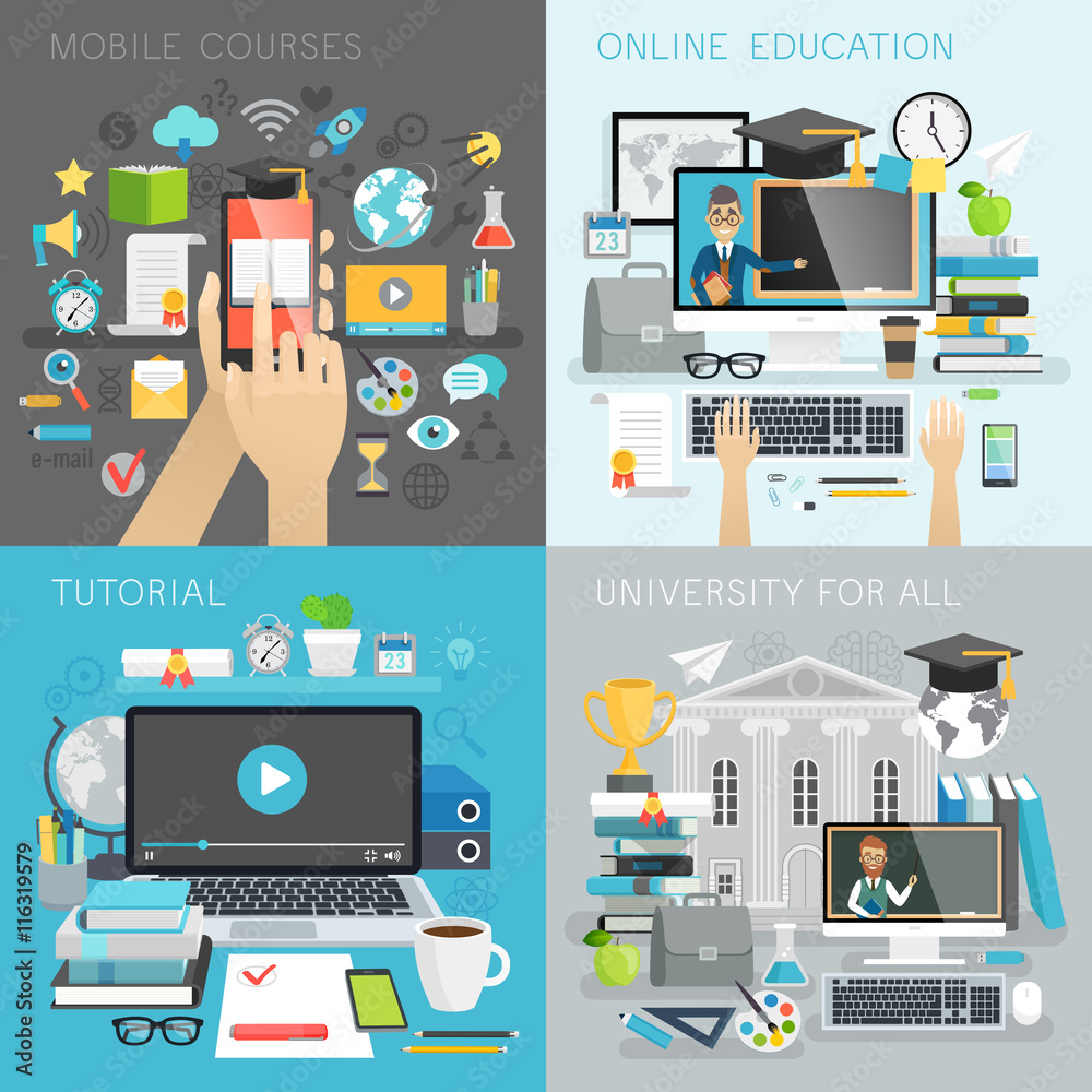 Online Education, tutorial, university for all and mobile courses ...