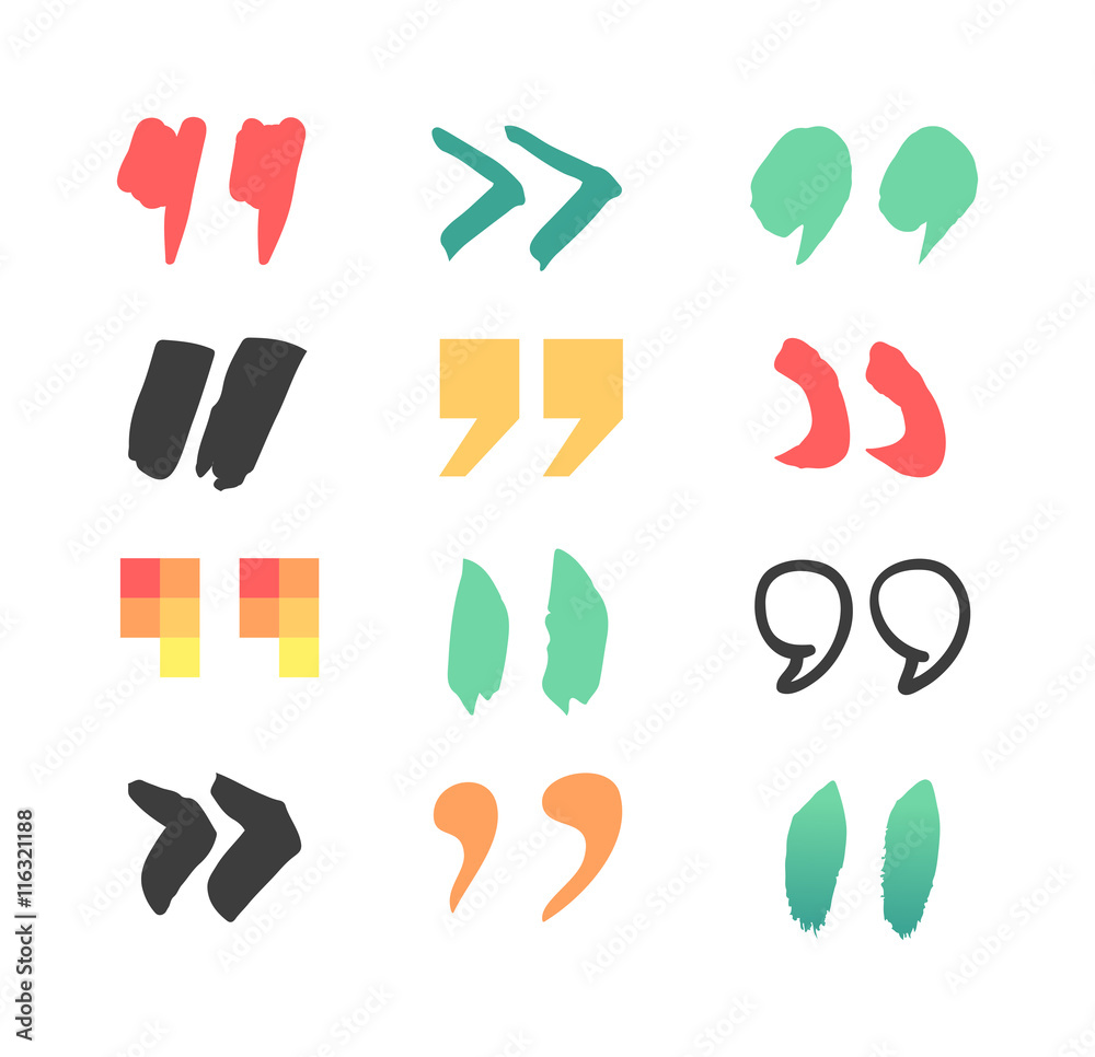 Quote sign icon text concept message bubble dialog symbol. Vector ...