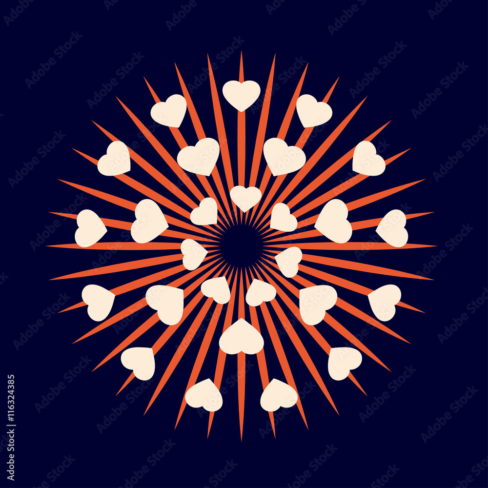 Festive firework bursting shape firework pictograms isolated. Firework ...