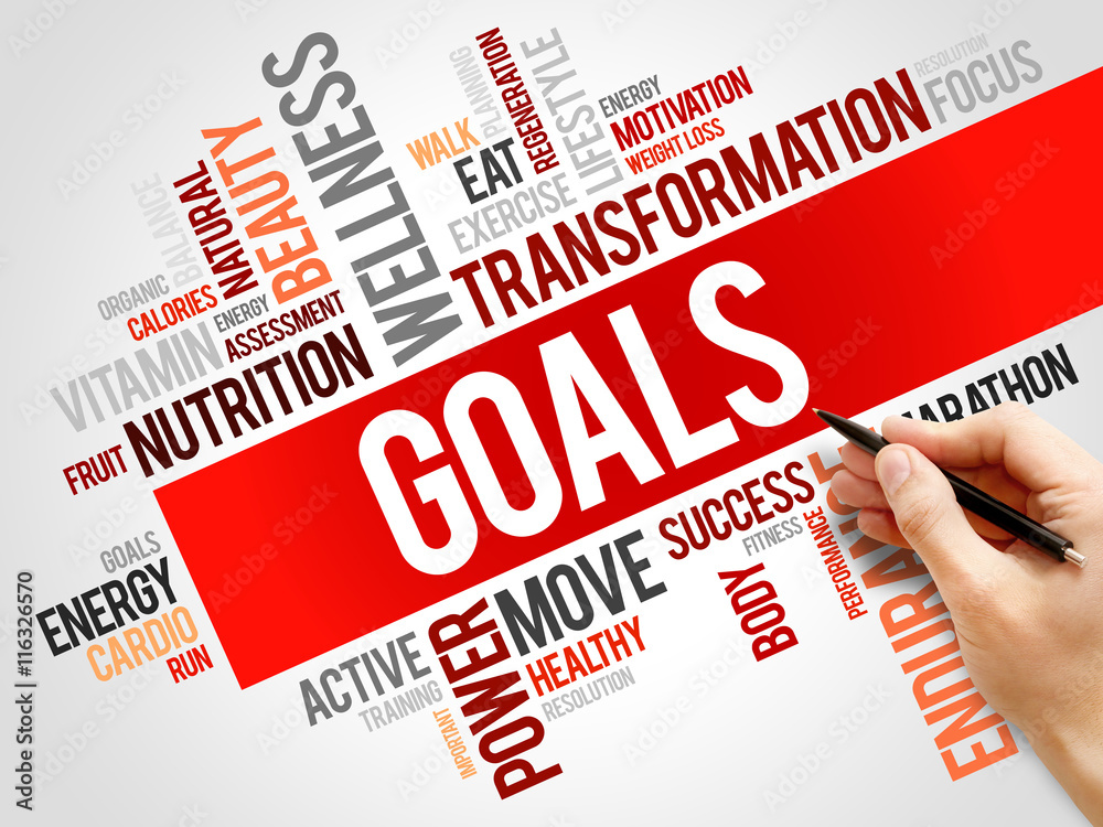 GOALS word cloud collage, health concept background Stock Photo | Adobe ...