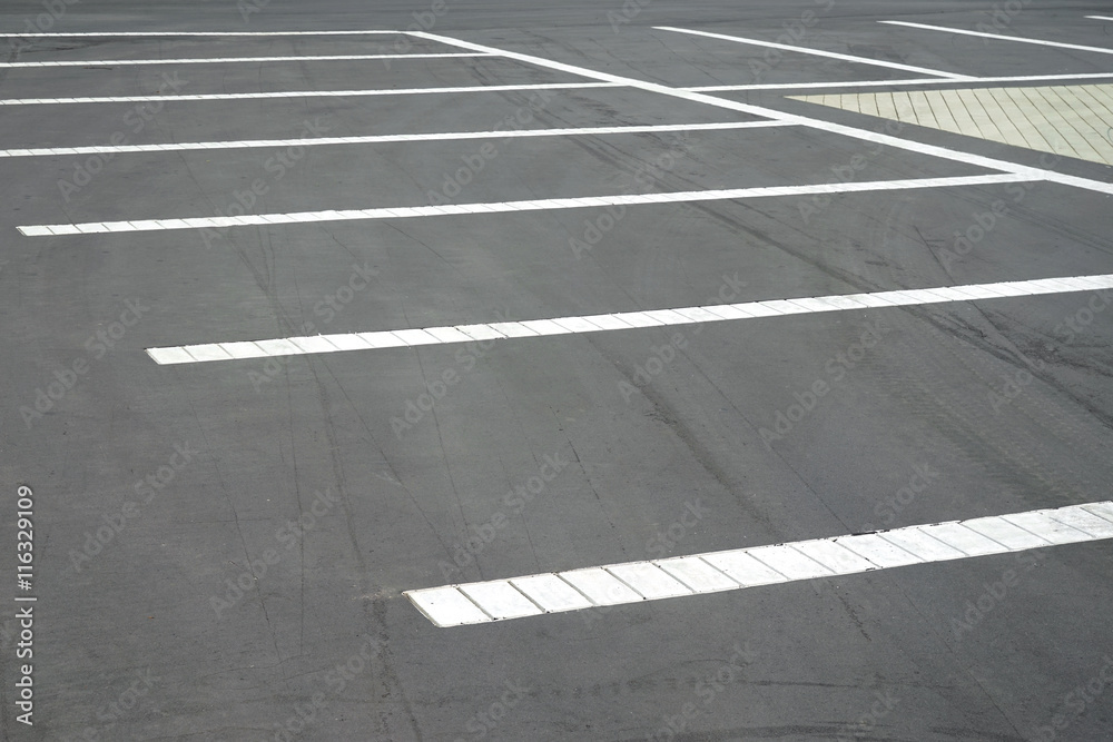 Parking layout on the pavement. Diagonal view. Stock Photo | Adobe Stock