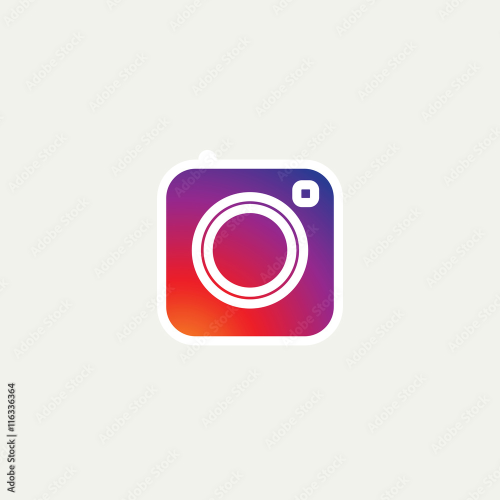 Social Media Icon, photo camera instagram icons Stock Vector | Adobe Stock
