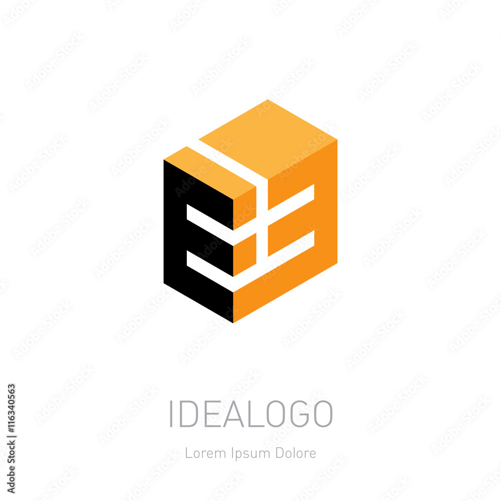 E3 initial logo. E and 3 - monogram logotype. Vector design elem Stock ...