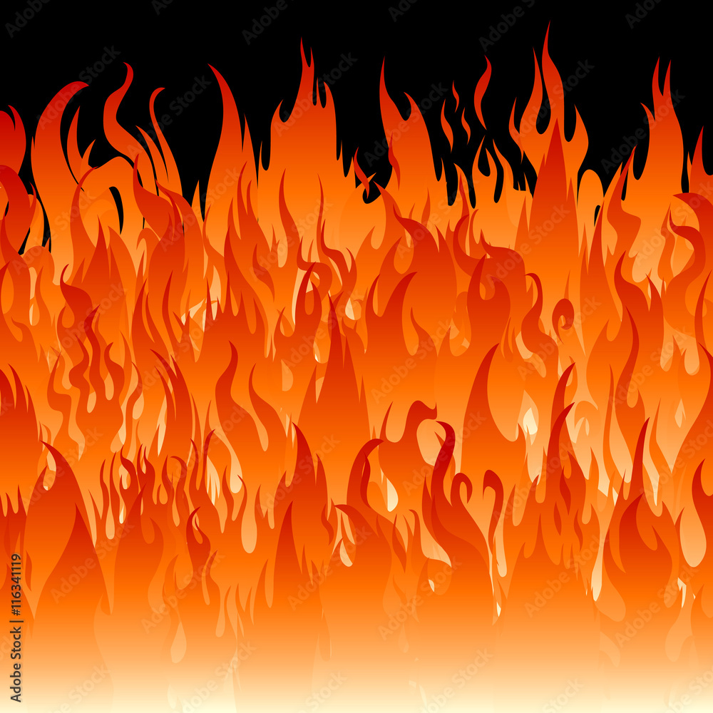 Fire flames square wallpaper. Vector abstract background. Stock Vector ...
