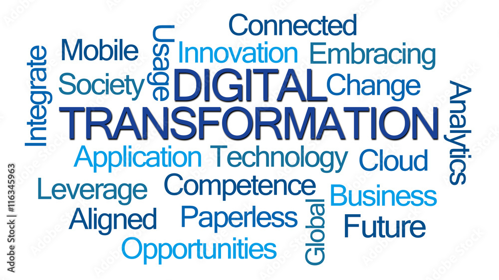 Digital Transformation Word Cloud Stock Illustration | Adobe Stock