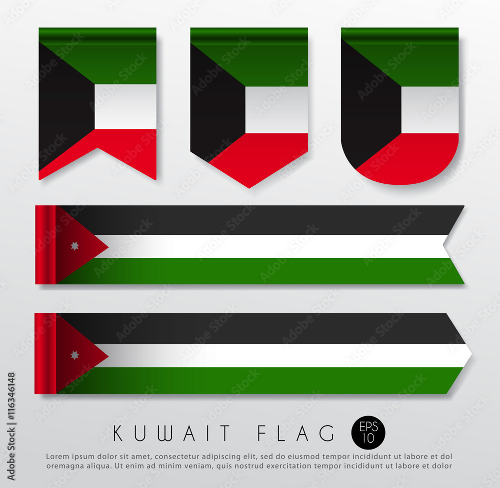 Set Of World Flag Ribbon Template : Vector Illustration Stock Vector ...