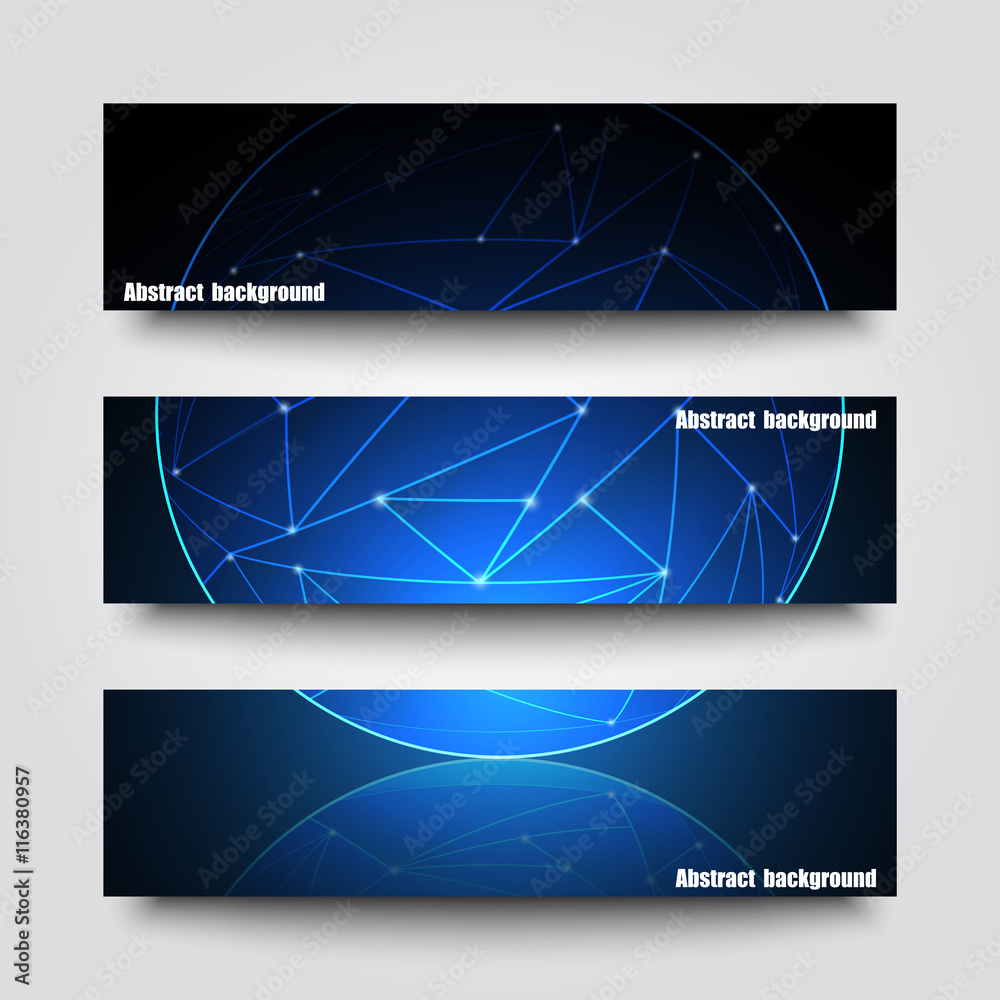 Set of banner templates with abstract background. Eps10 Vector ...