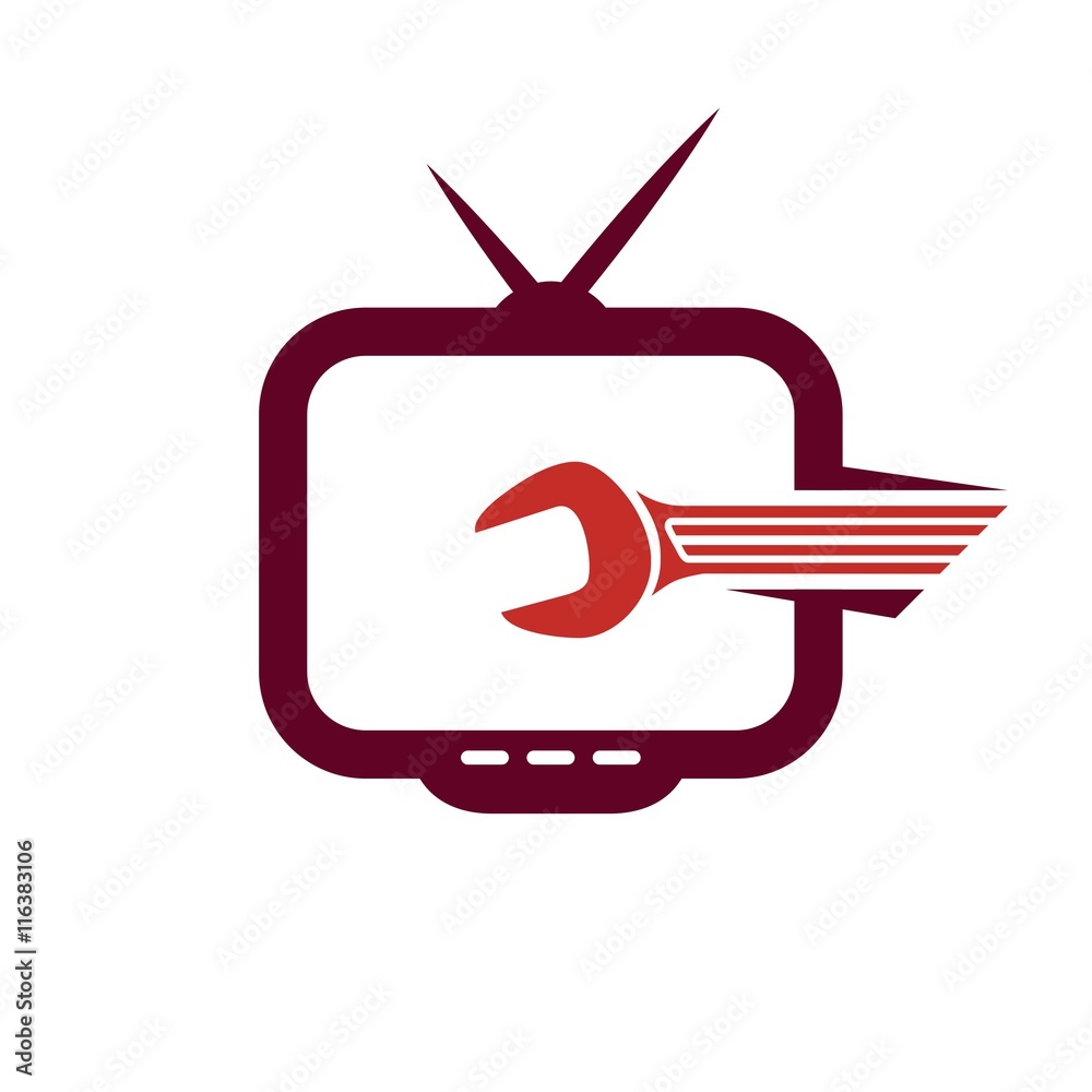 Service Tv logo design vector Stock Vector | Adobe Stock