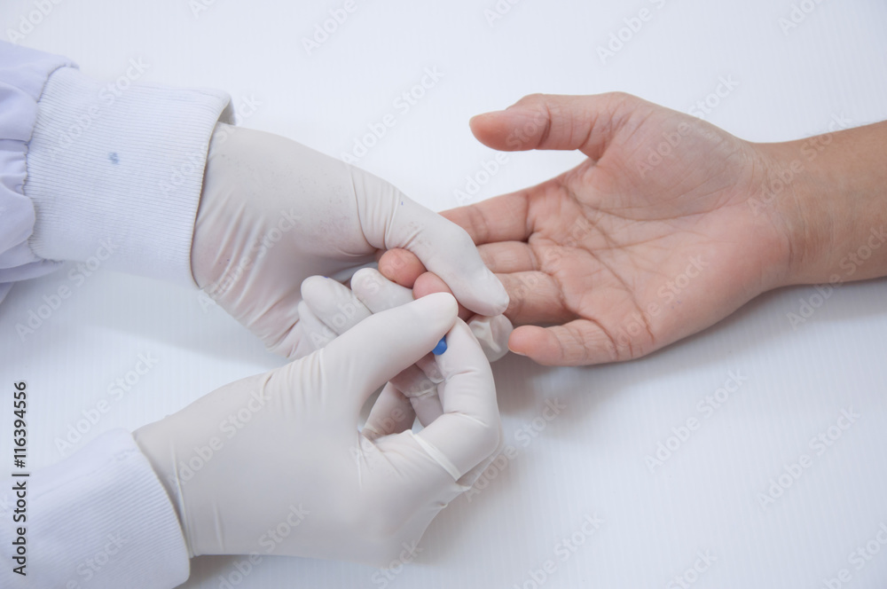 Medical technologist doing a blood draw Stock Photo | Adobe Stock