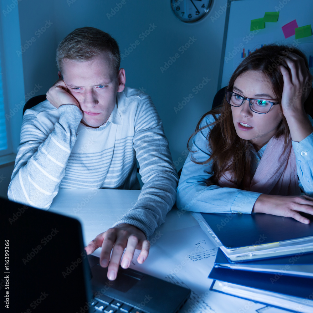 Young people having a lot of work Stock-Foto | Adobe Stock