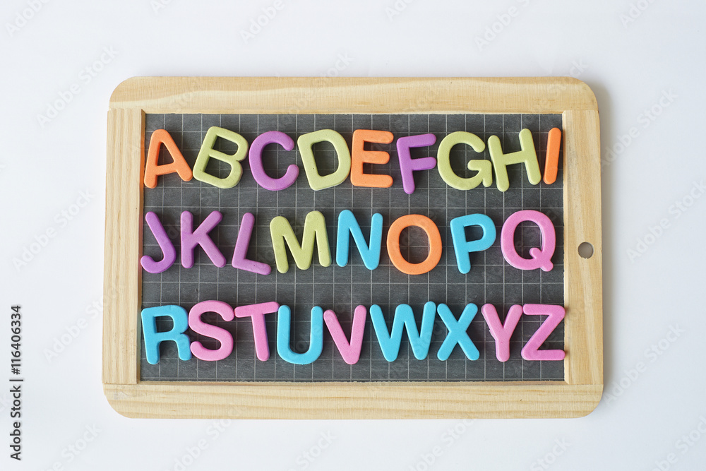 alphabet ardoise Stock Photo | Adobe Stock