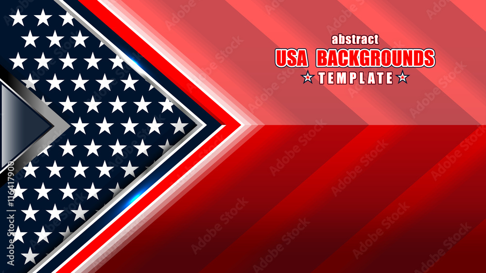 american flag backgrounds template, vector illustration Stock Vector ...