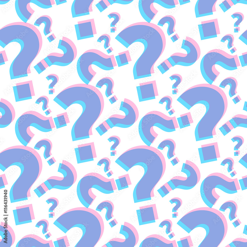 seamless question pattern and background vector illustration Stock ...