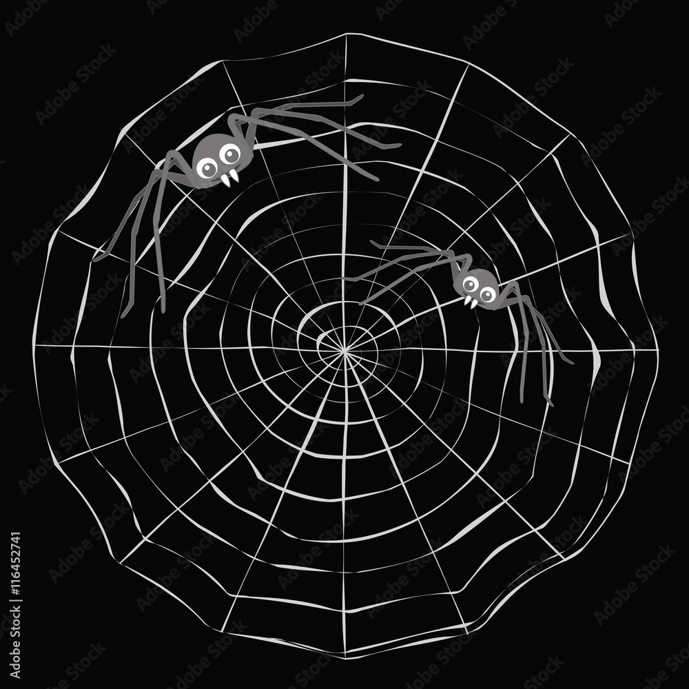 Animated Spider Web With Spider