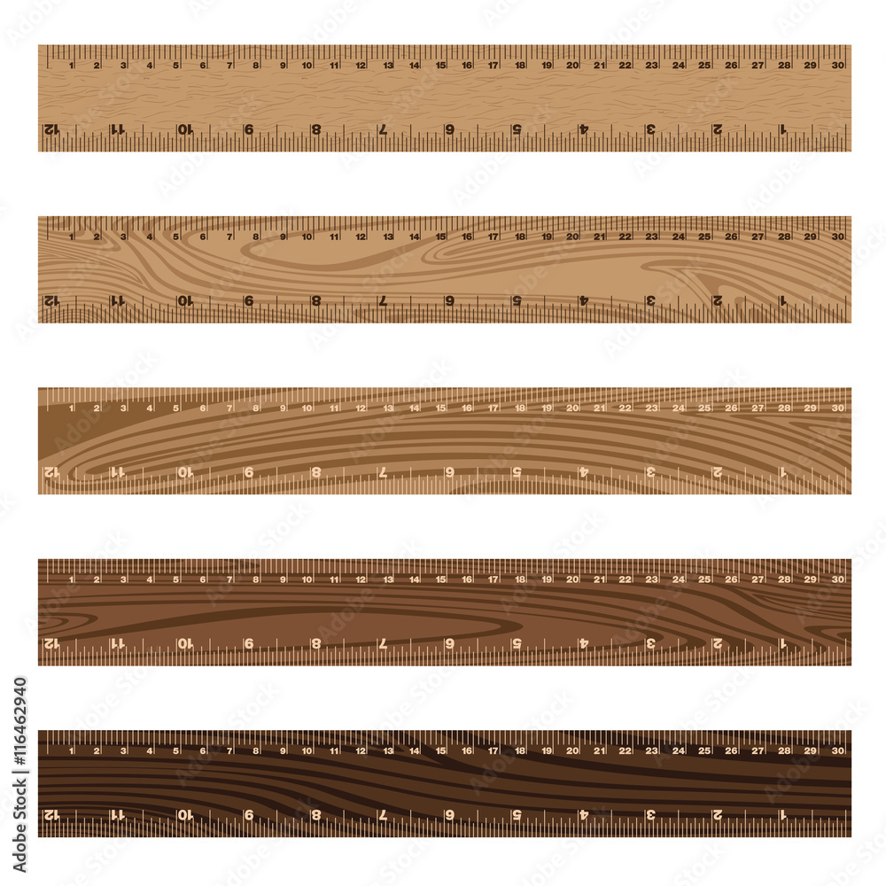 Wooden ruler texture on white background. Wooden texture. Stock Vector ...
