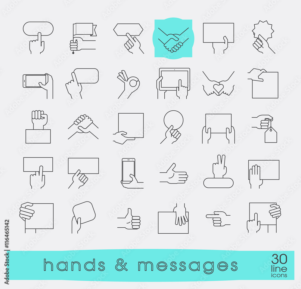 Hands holding messages. Hand gestures. Collection of hands holding ...