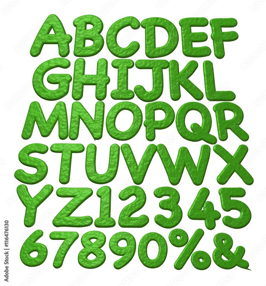 3D Alphabets on isolated white background. Stock Illustration | Adobe Stock