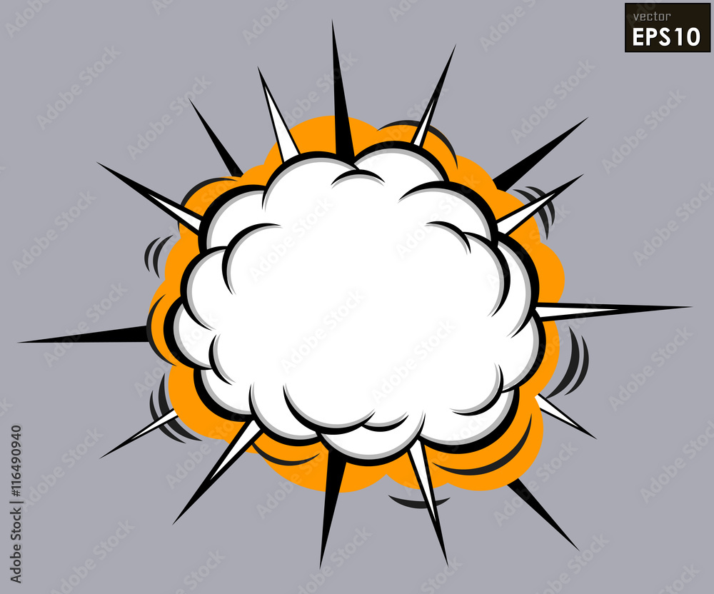 Cartoon/ Comic explosion. vector element, Easy to edit. Stock Vector ...