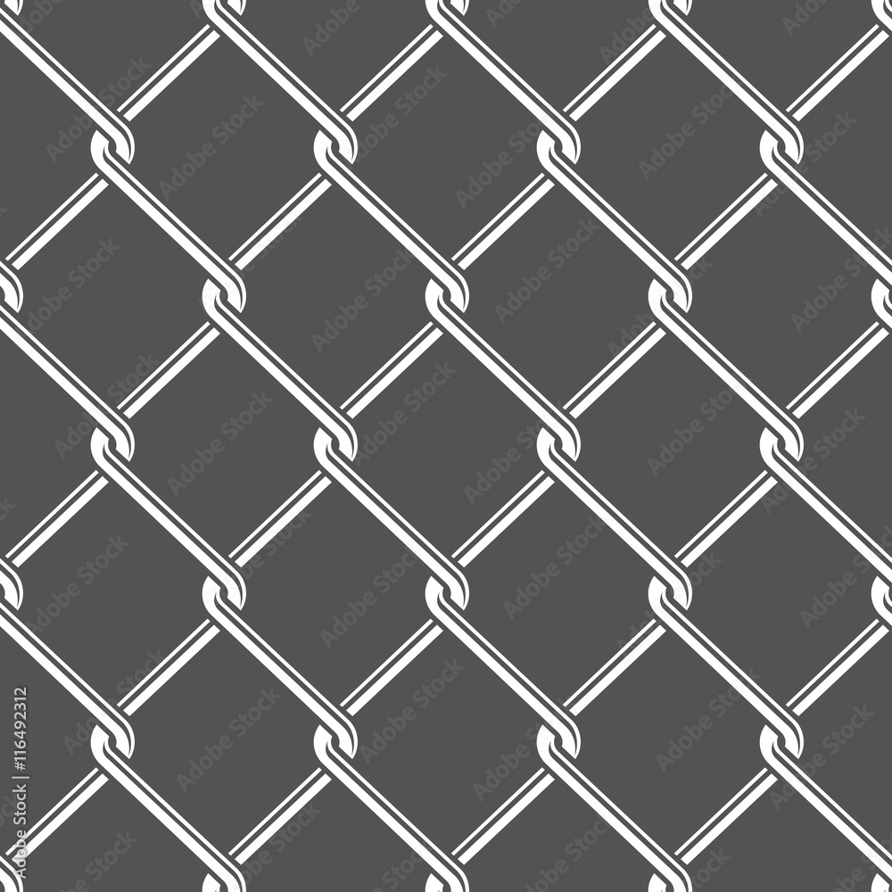 Seamless detailed chain link fence pattern texture Stock Vector | Adobe ...